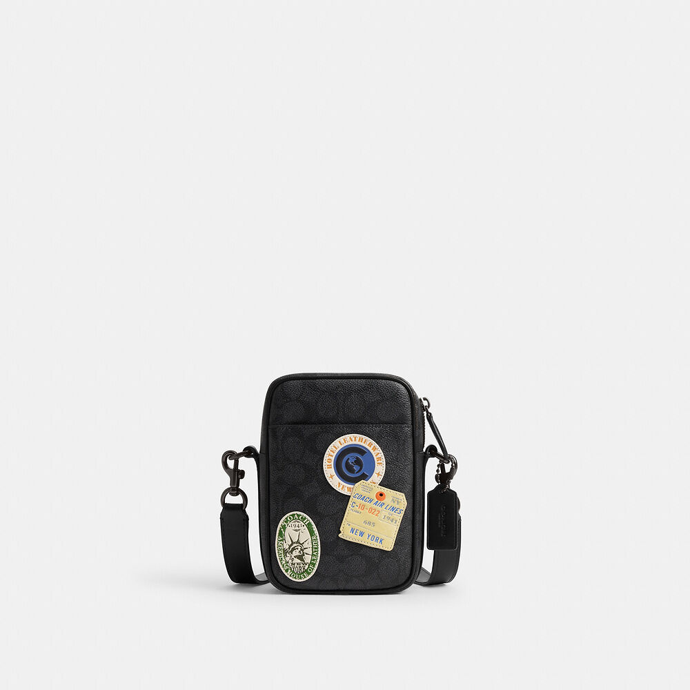 Hitch Crossbody In Signature Canvas With Patches - Coach Official